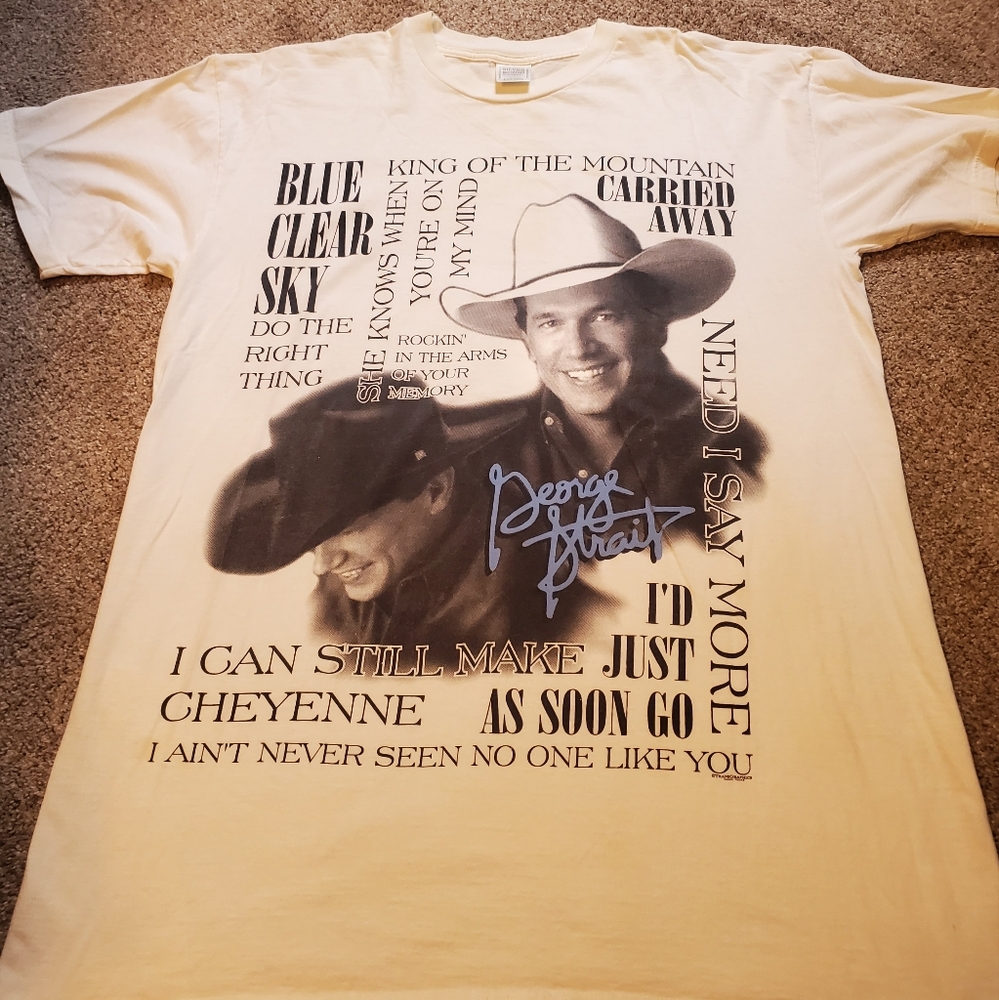 Authentic Rare 90s Vintage George Strait Lyrics Conce… - Gem